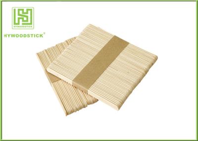 China White Birch Wood Ice Pop Sticks , Biodegradable Arts And Crafts Popsicle Sticks for sale