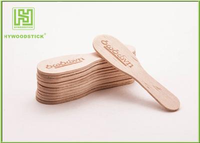 China Small Ice Cream Wooden Sticks Disposable Mini Wooden Ice Cream Spoons Paddle Shape for sale