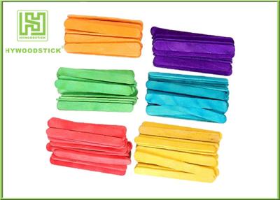 China Colored Art And Craft Ice Cream Stick Diy Usage , Thick Craft Popsicle Sticks For Kindergarten for sale