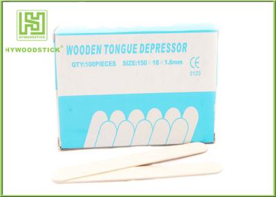 China Hygienic Wooden Tongue Depressor Flat Sticks Doctor Use With LOGO Brand for sale