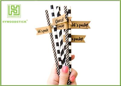 China Disposable Colored Paper Straws , Paper Drinking Straws Bulk For Baby Shower 197 * 6mm for sale