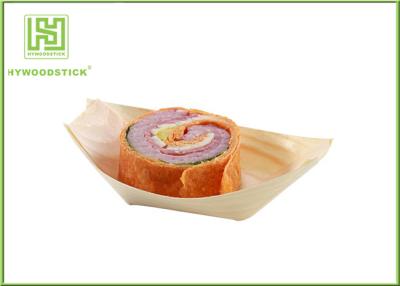 China Food Grade Wooden Sushi Boat Disposable Sushi Tray Without Splinters for sale