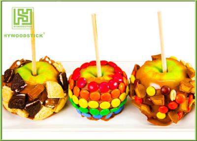China Natural Color Pointed Wooden Sticks , Candy Apples Sticks For Supermarket for sale