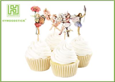 China Wooden And Paper Material Cake Decoration Toppers Cocktail Toothpicks for sale