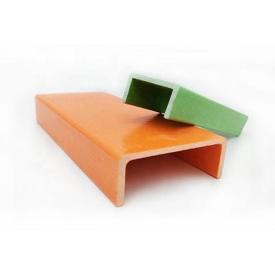 China High Strength Customized Outdoor FRP Pultrusion C Channel Profiles 18mm to 810mm Width for sale