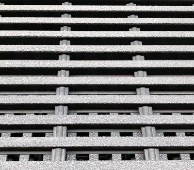 China 40% Open Area Pultruded FRP Grating Walkway 38mm Height Fiberglass Decking Floor for sale