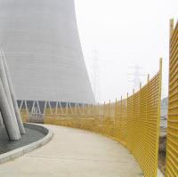 China 40% Open Area FRP Fiberglass Fence for Power Plant Flooring Safety Protection for sale