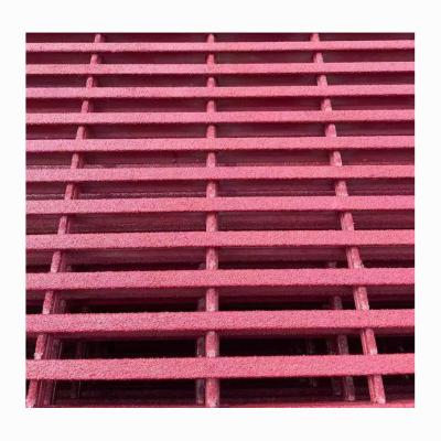 China Pultruded FRP Grating Non-Slip Walkway 25mm 38mm 50mm High GFRP Grating Access System for sale