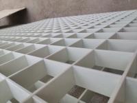 China Smooth Surface FRP Ceiling Grid Fiberglass Suspended Ceiling Grille 80mm 100mm Mesh for sale