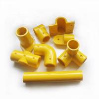 China UV Protection FRP Handrail Fittings Elbow Base Tee Cross Connector 36mm 50mm for sale