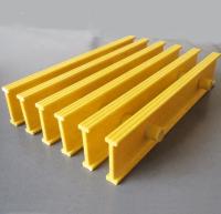 China Non-Conductive FRP Grate Fiberglass Bar Grating 38mm 50mm for Insulated Decking Floor for sale