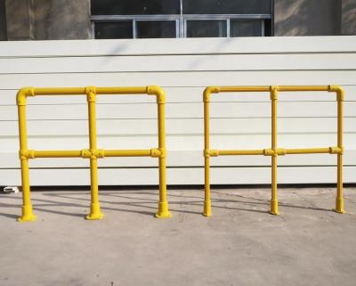 China FRP Round Tube Handrail 36mm 50mm Fiberglass Safety Rail Fence 40% Open Area for sale