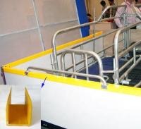 China Pultruded GFRP C Channel 45x39mm for 30mm Board Edge Protection Cover for sale