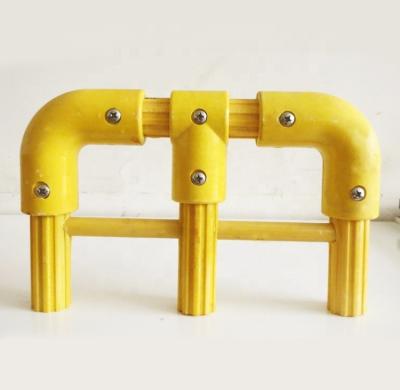 China Industrial FRP Handrail Safety Fence 36mm GFRP Round Rail Corrosion Resistant Custom Length for sale
