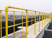 China Industrial FRP Handrail Safety Fence 36mm GFRP Round Rail Corrosion Resistant Custom Length for sale