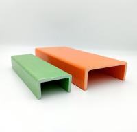 China High Strength Fiberglass Ladder Channel 70mm 84mm 88mm Custom Colors FRP Profile for sale