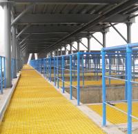 China Pultruded Fiberglass Profile for Cooling Tower GFRP Grating Walkway Handrail 11.6m for sale