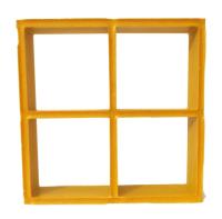 China FRP Molded Grating 50x50mm Big Mesh Fiberglass Grille for Ventilation Fence for sale