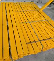 China Non Slip Fiberglass Stair Decking Strip Gritted Surface 50mm 90mm 100mm Width Cutting Service for sale