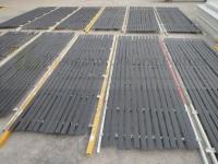 China Non Slip Fiberglass Stair Decking Strip Gritted Surface 50mm 90mm 100mm Width Cutting Service for sale