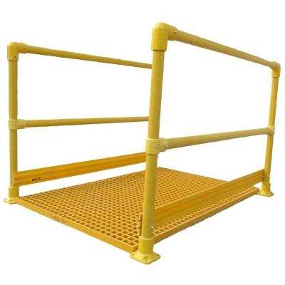 China FRP Round Tube Handrail 50mm UV-Resistant Fiberglass Pultrusion Fence for Industrial Guardrail for sale