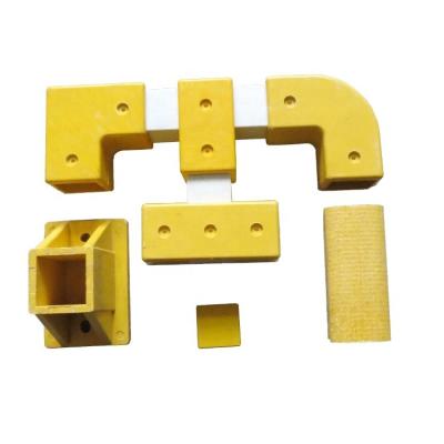 China Custom FRP Square Tube Handrail 40x40mm Corrosion Resistant Non Conductive for Chemical Plants for sale