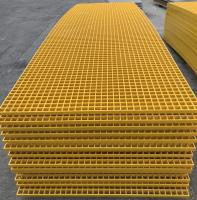China Molded GRP Fiberglass Floor Grating 38x38x38mm for Car Wash Floor Easy Clean for sale