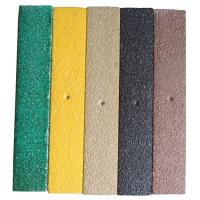 China Anti-Slip FRP Decking Strip UV Protection Fiberglass Gritted Surface 50mm 90mm 100mm for sale