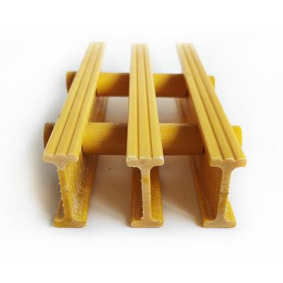 China Anti-slip Fiberglass Pultrusion Grating 25mm to 65mm Height for Industrial Platforms for sale