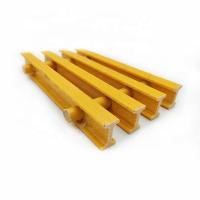 China Anti-slip Fiberglass Pultrusion Grating 25mm to 65mm Height for Industrial Platforms for sale