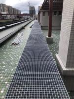 China FRP Mould Walkway Grating Custom Colors Anti-Slip Sand Gritted Surface 38mm for sale