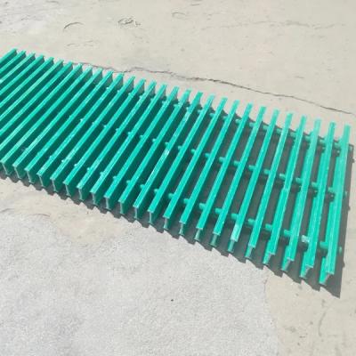 China FRP Pultruded Trench Drain Grating 38mm 50mm for Chemical Plant Wastewater Treatment for sale