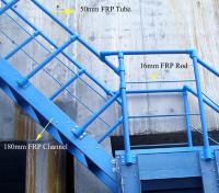 China FRP Round Tube Handrail Corrosion Resistant Non-Conductive Custom Length for Safety for sale