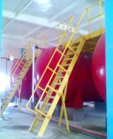 China GRP FRP Staircase Handrail for Industrial Step Ladders Corrosion Resistant 2m for sale