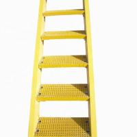 China Anti-Slip FRP Profile Ladder with Durable Grating Stair Tread 1.5m Height for sale