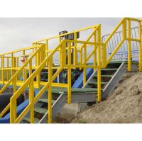 China Industrial FRP Handrails for Outdoor Steps Anti-aging Fiberglass Safety Railings 2m for sale
