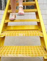 China Anti-Slip FRP Profile Ladder with Durable Grating Stair Tread 1.5m Height for sale
