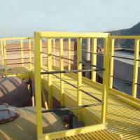 China FRP Decking Handrails Corrosion Resistant Fiberglass Handrail 2m Length for sale