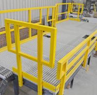 China FRP Decking Handrails Corrosion Resistant Fiberglass Handrail 2m Length for sale