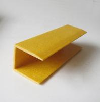 China Smooth Anti-Aging Fiberglass GFRP FRP U Channel Profile 42mm Deep 32mm Inner Width for 30mm Board Edge Protection for sale