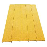 China Non Slip Gritted Surface FRP Stair Treads for High Traffic Areas 25mm Thick for sale