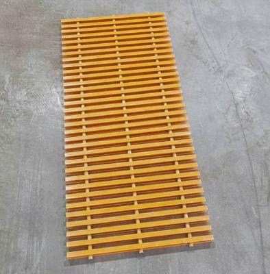 China Pultruded FRP Floor Drain Grate Cover 38mm High Corrosion Resistant Heavy Duty for sale