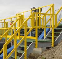 China Insulated FRP Stairs Railing for Fiber Step Stairs 250 lbs Capacity 0.5m to 6m Length for sale