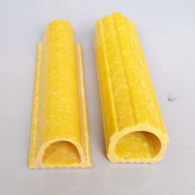 China FRP D Shape Tube Insulated Ladder Rungs High Strength Fiberglass 25mm x 50mm for sale