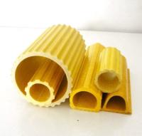 China FRP Gear Shape Tube 36mm for Insulated Ladder Rail Handrail with Cutting Service for sale