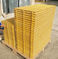 China Pultruded FRP Fiberglass Drainage Grating 38mm High Corrosion Resistant High Strength for sale