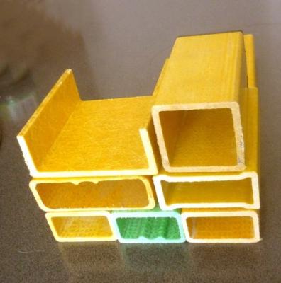 China Square GRP FRP Hollow Section Fiberglass Box Tube Profile Custom Sizes 19mm to 110mm for sale