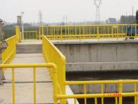 China Industrial Floor Mounted 50mm Round FRP Handrail for Sewage Treatment Plant for sale