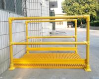 China Industrial Floor Mounted 50mm Round FRP Handrail for Sewage Treatment Plant for sale