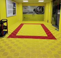 China Interlocking Plastic PP Carwash Grating Floor 1.8cm Thickness for Garage Decking Tiles for sale
